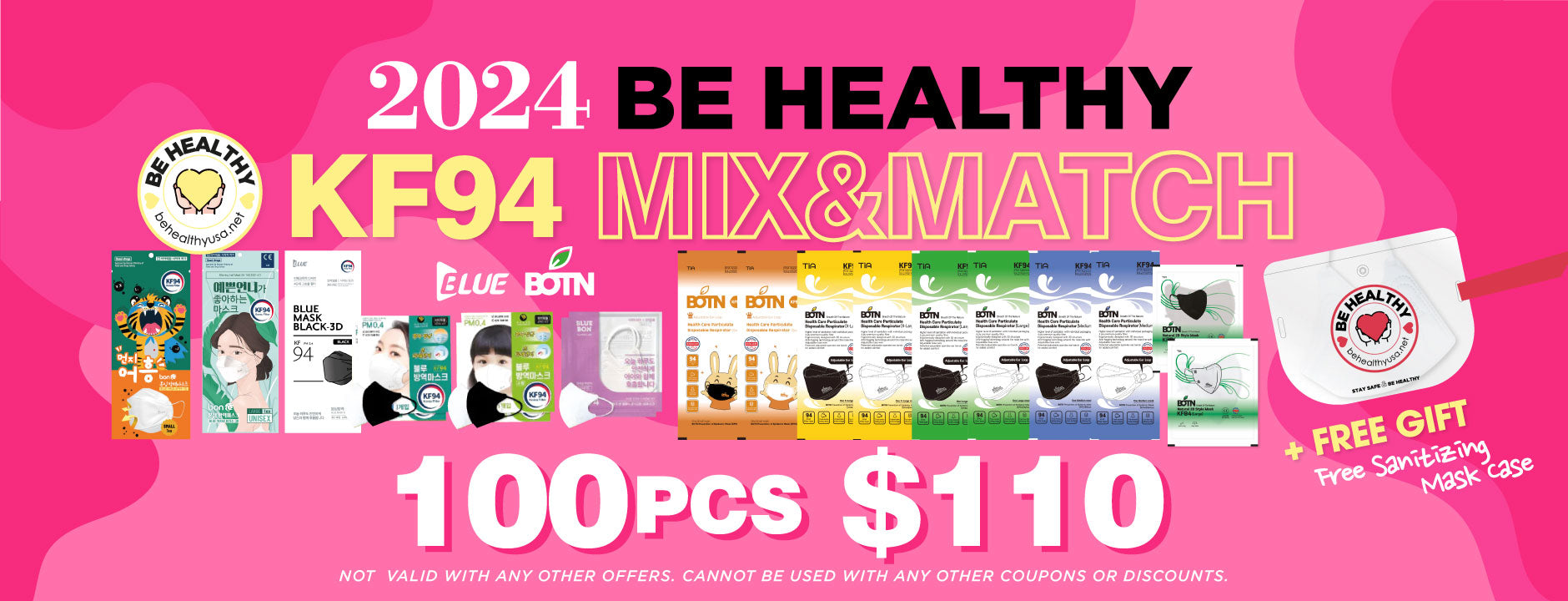 KF94 Masks, Posh, BOTN, Blue Mask, Cosmetics, Ginseng – Be Healthy