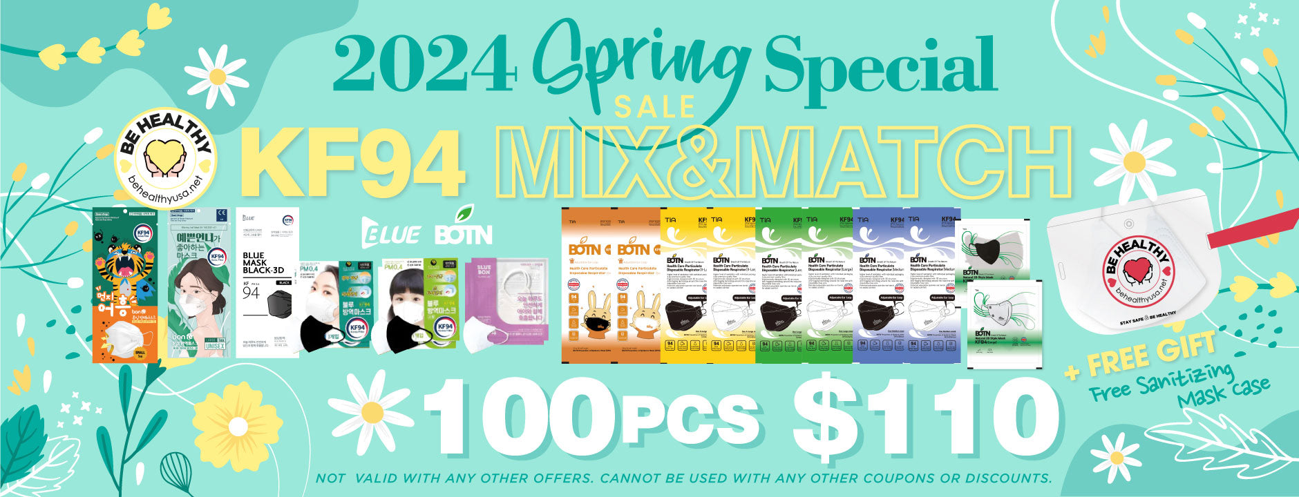 KF94 Masks, Posh, BOTN, Blue Mask, Cosmetics, Ginseng – Be Healthy