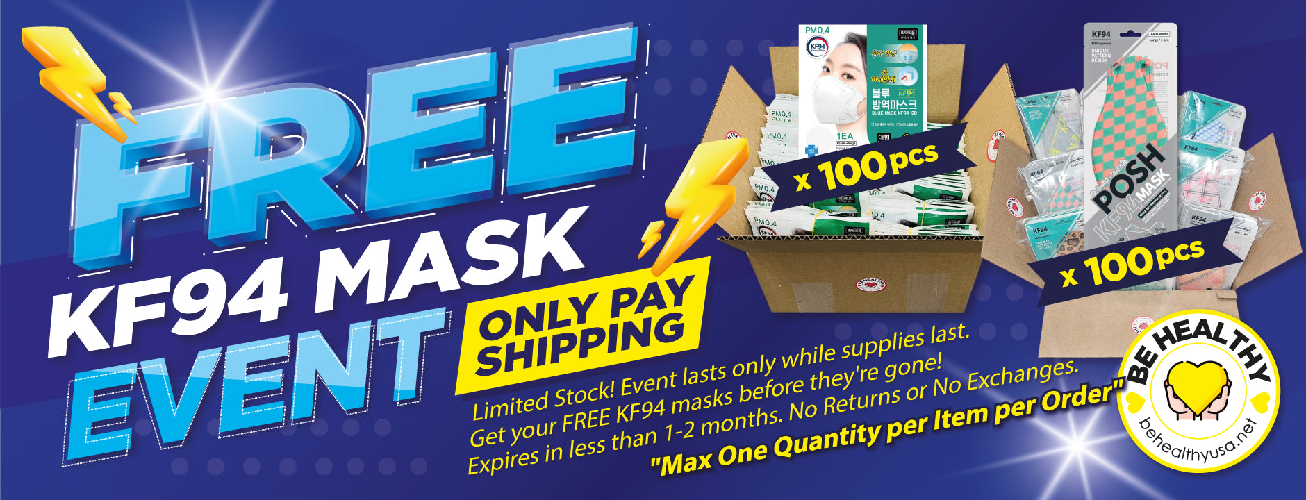 KF94 Masks, Posh, BOTN, Blue Mask, Cosmetics, Ginseng – Be Healthy