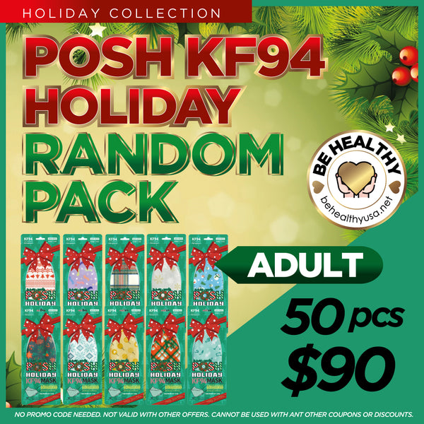 Posh KF94 Mask Holiday Special Random 50 pcs Pack - Adult – Be Healthy