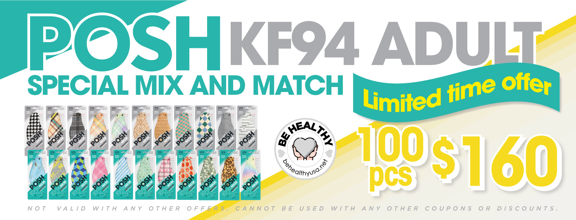 KF94 Masks, Posh, BOTN, Blue Mask, Cosmetics, Ginseng – Be Healthy