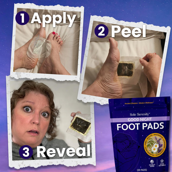 Good Night Sleep Detox Foot Pads with Magnesium Glycinate – Be Healthy