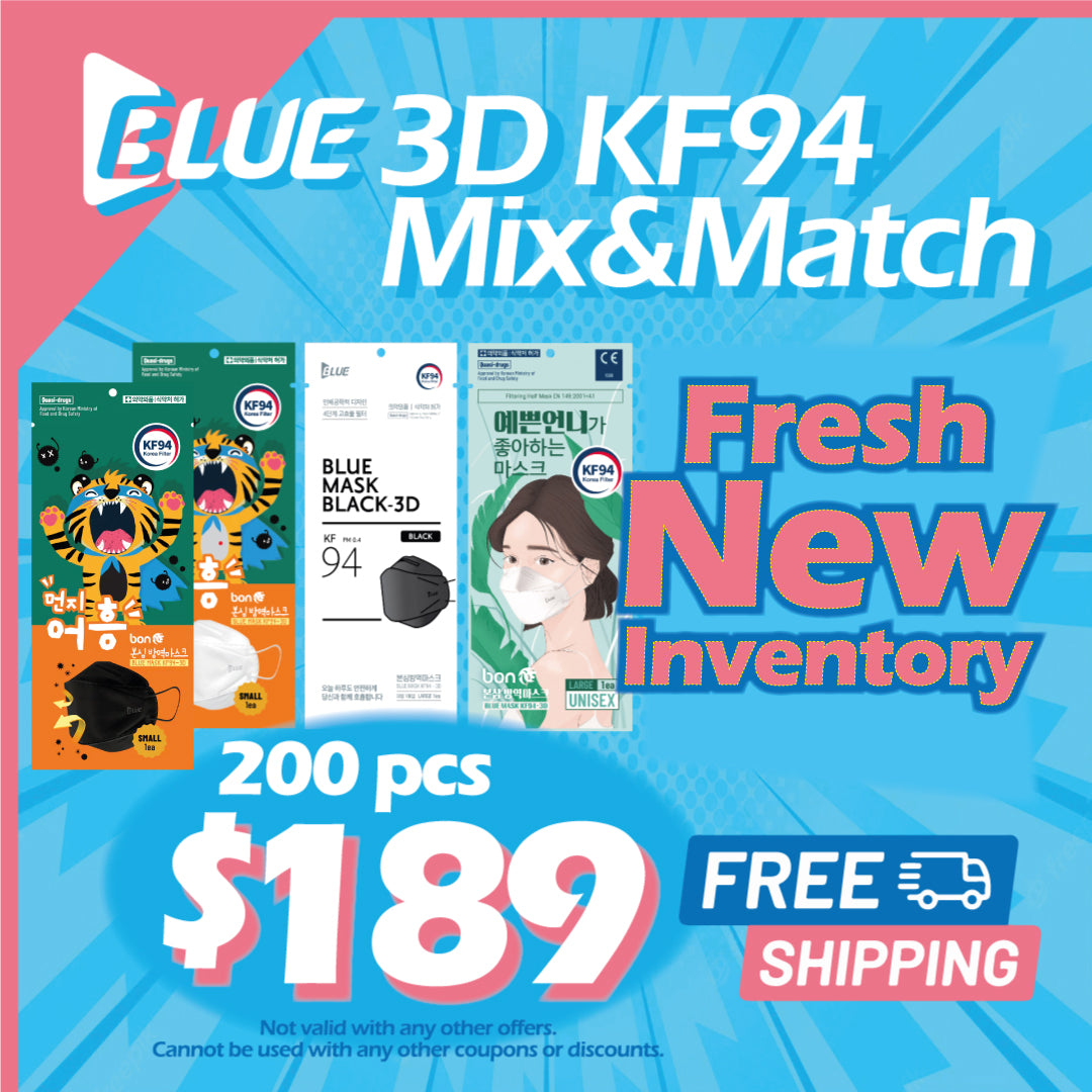 KF94 Masks, Posh, BOTN, Blue Mask, Premium Korean Products – Be Healthy