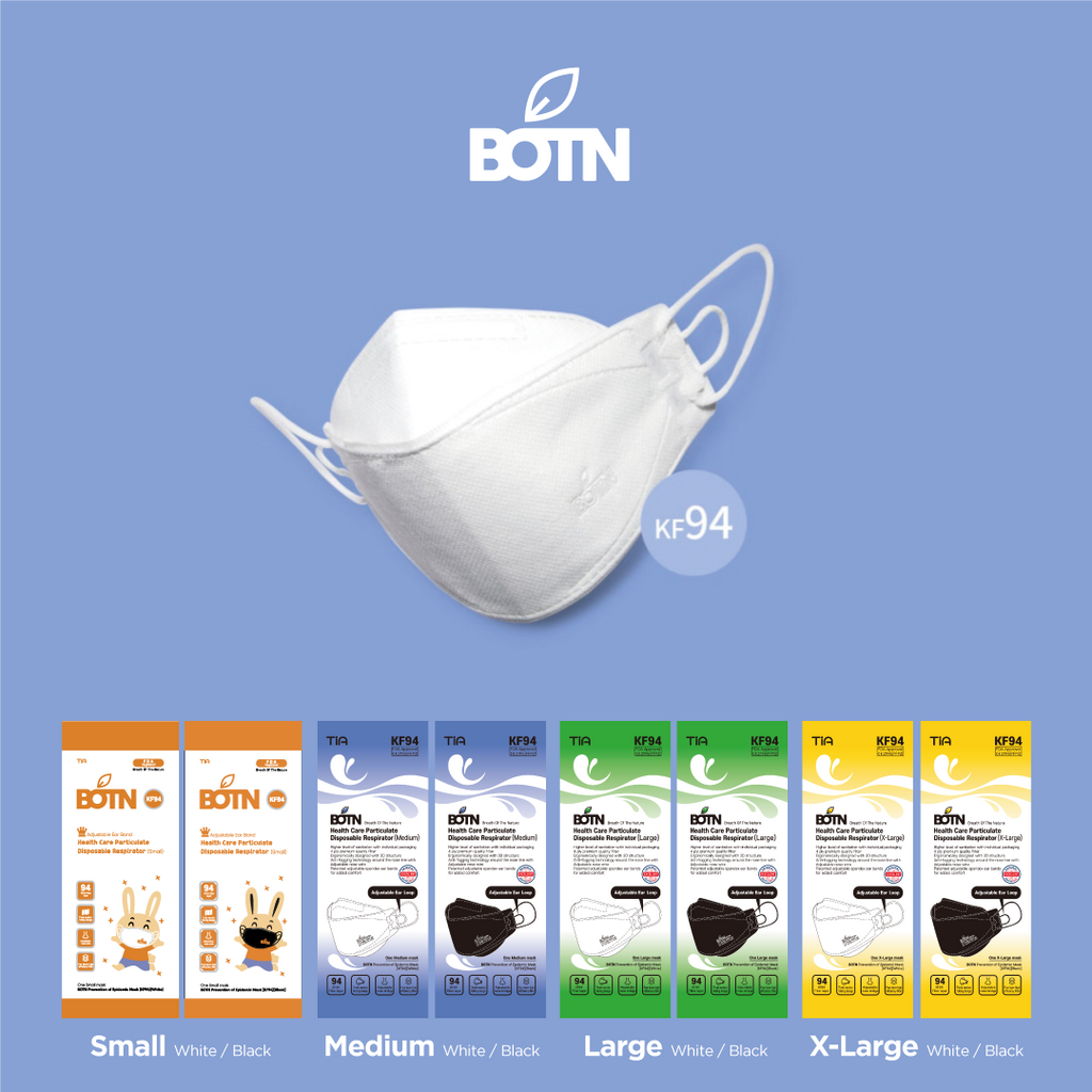 BOTN KF94 Large / Black - 100pcs – Be Healthy